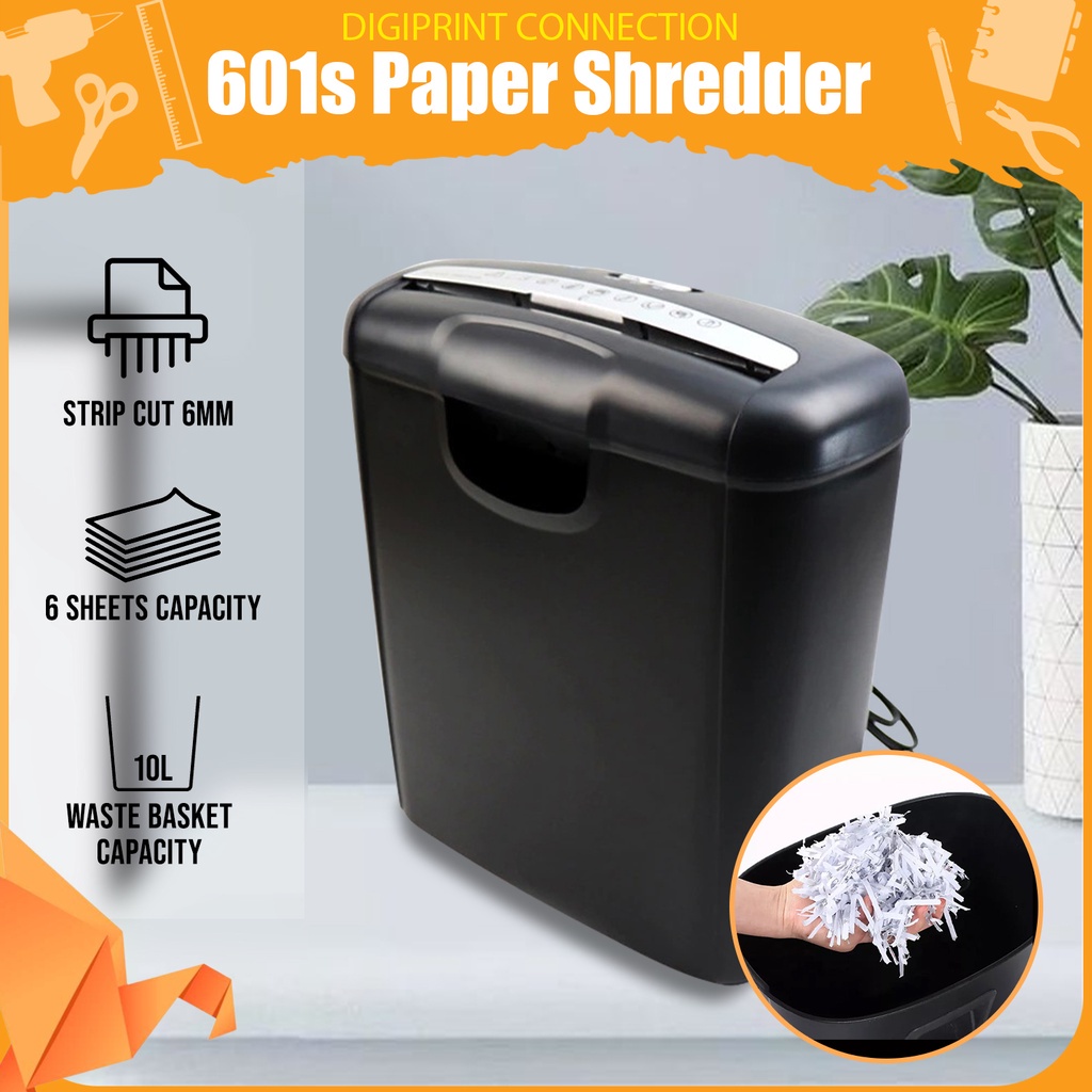 Paper Shredder 601S Strip-Cut Compact Automatic Paper Cutting Machine ...