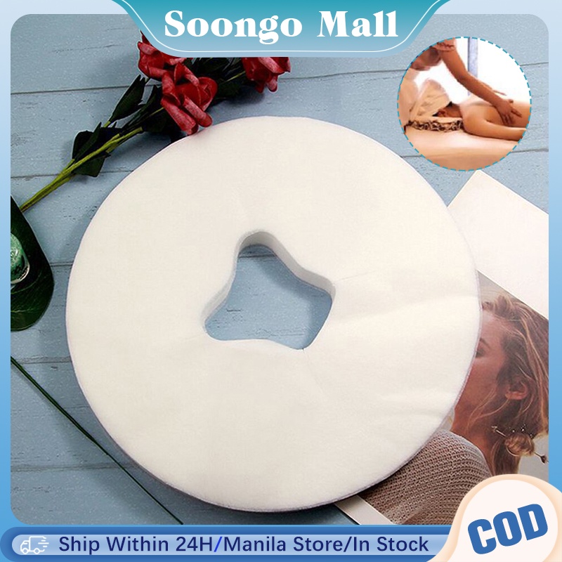 100pcs Disposable Non-woven Fabric Hole Towel Pillow Towel Cover ...