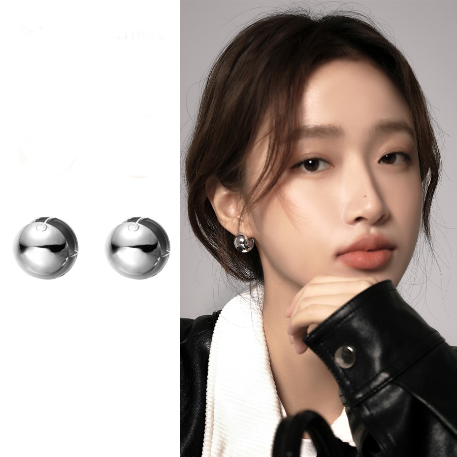 Silver/Gold Elegant Lady Round Ball Earring Ear Studs Jewelry Accessory ...