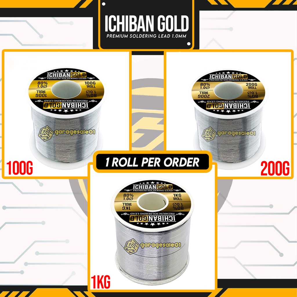 GS Premium ICHIBAN GOLD Soldering Lead 1.0mm – Solder Wire for PCB ...