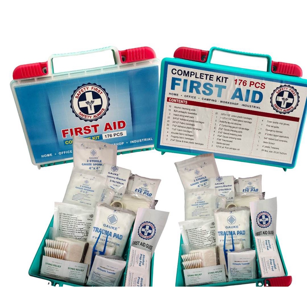 Prepared 176 Piece First Aid Kit: Clean, Treat, Protect Minor Cuts ...