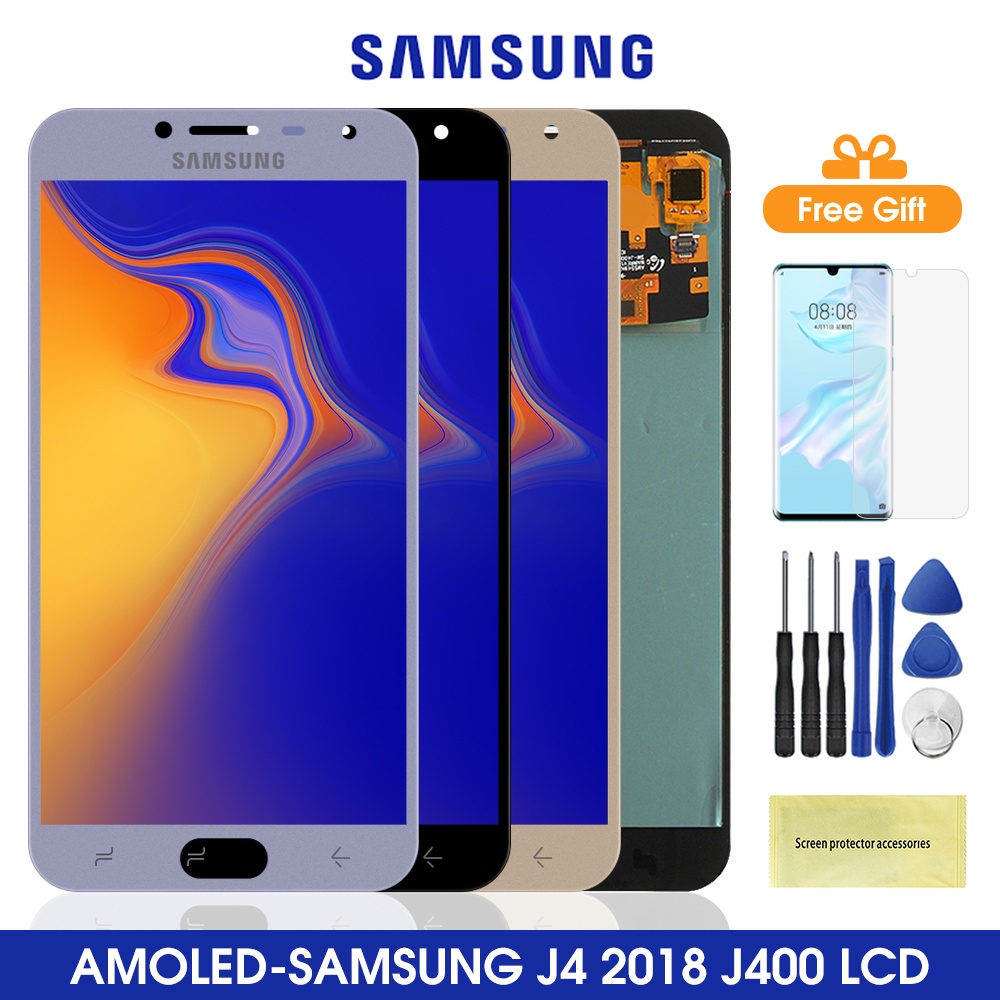 AMOLED For Samsung Galaxy J4 2018 J400 LCD Display Touch Screen Digitizer Assembly J400 J400F ...