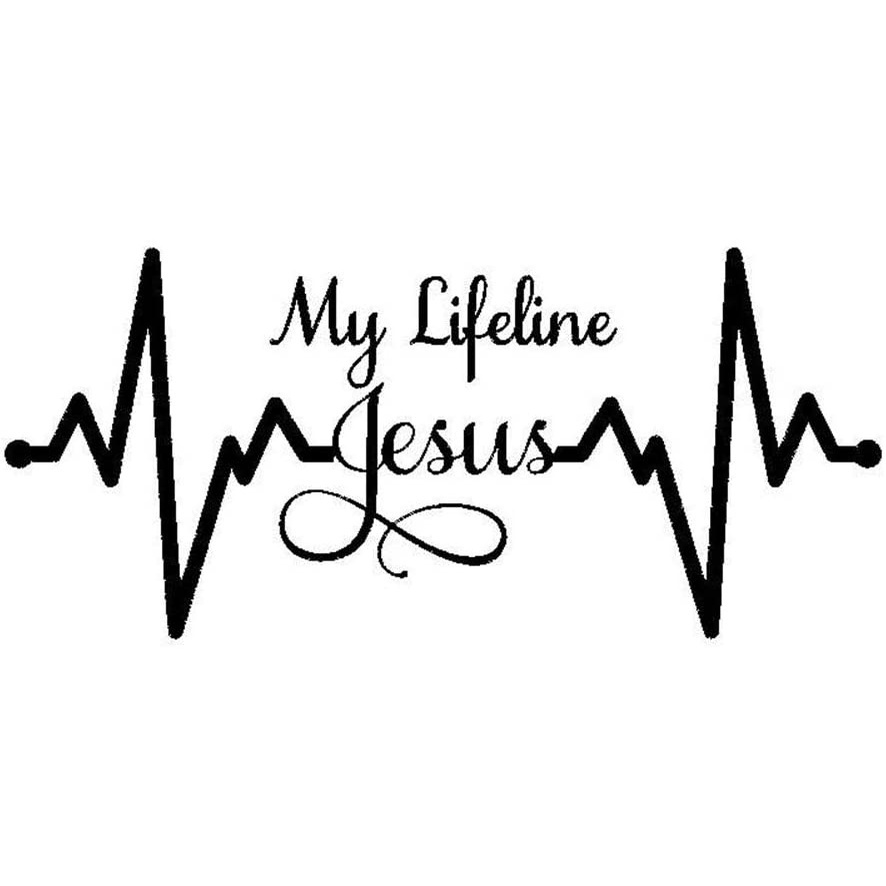 My Lifeline Jesus Graph Sticker Christian God Religious Cute Car ...