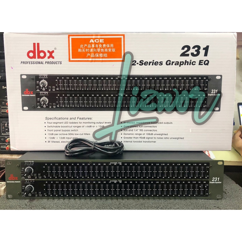 Audio Equipment Equalizer DBX 231(black) Dual Channel 31-Band Equalizer ...