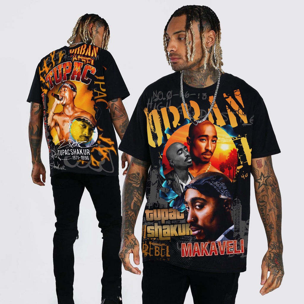Tupac Makaveli Designs T Shirt Oversized Sublimation Print Bootleg ...
