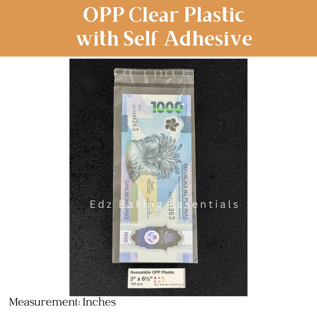 100 pcs OPP Plastic with Adhesive Packaging Pouch Resealable OPP Pouch ...