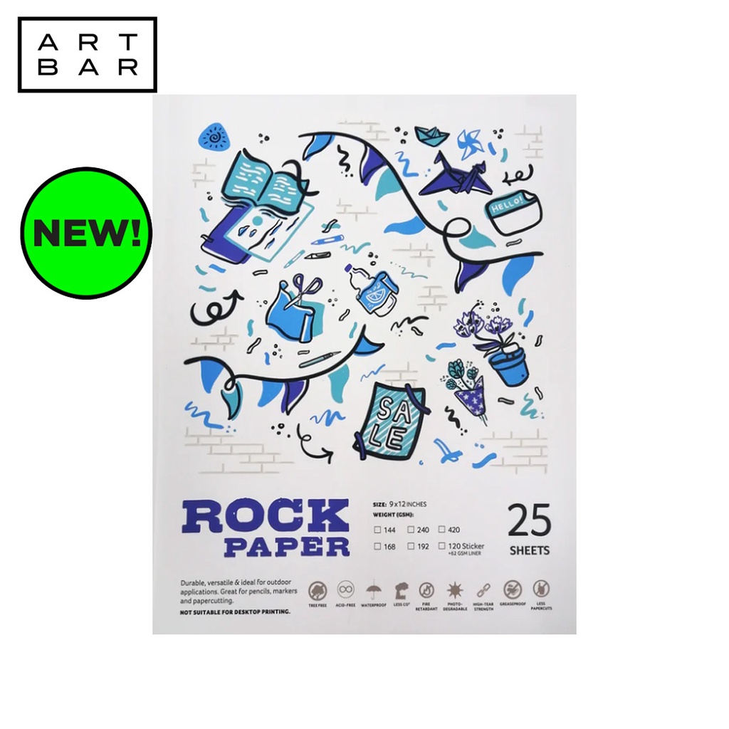 Rockpaper Fine Paper 9X12 144gsm 25s Smooth and Waterproof - Art Bar PH ...