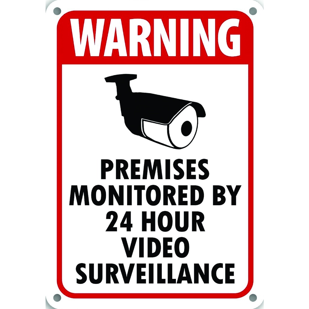 CCTV warning Signage laminated A4 size | Shopee Philippines