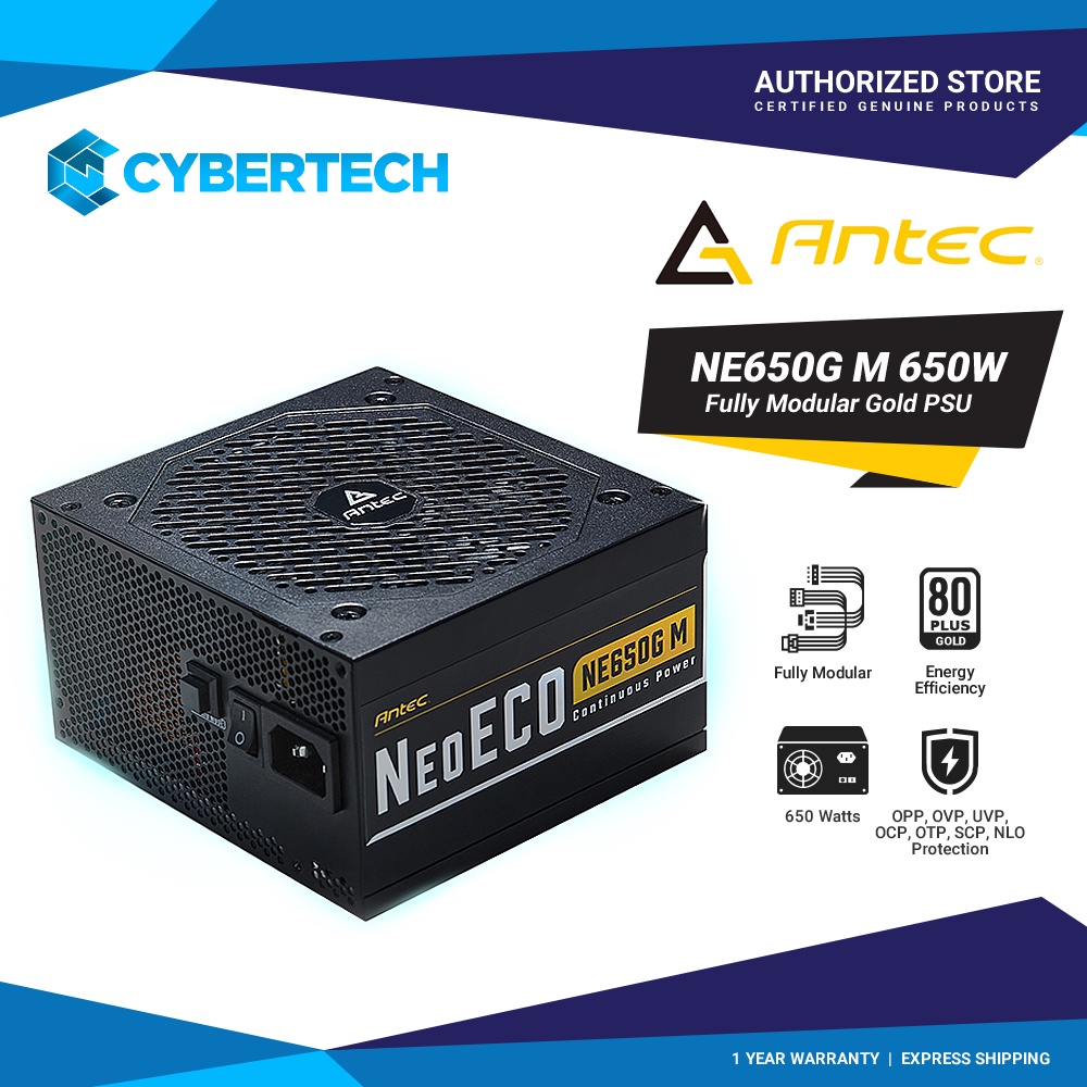 Antec Neoeco 650W 750W 850W NE650G NE750G NE850G 80 Plus Gold Fully ...