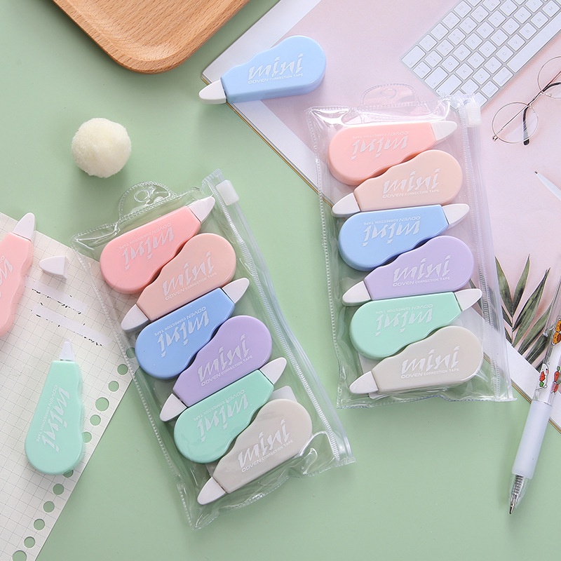HGS 6 IN 1 Correction Tape Mini Cute Large-capacity Mute Correction ...