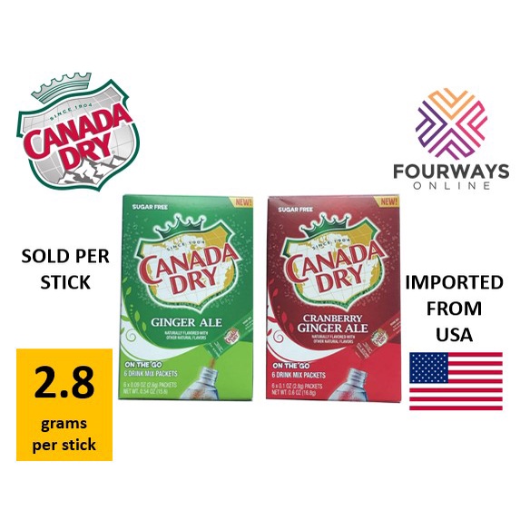 Canada Dry Go Powder Drink Mix Sugar-Free (Sold per 2.8g stick ...