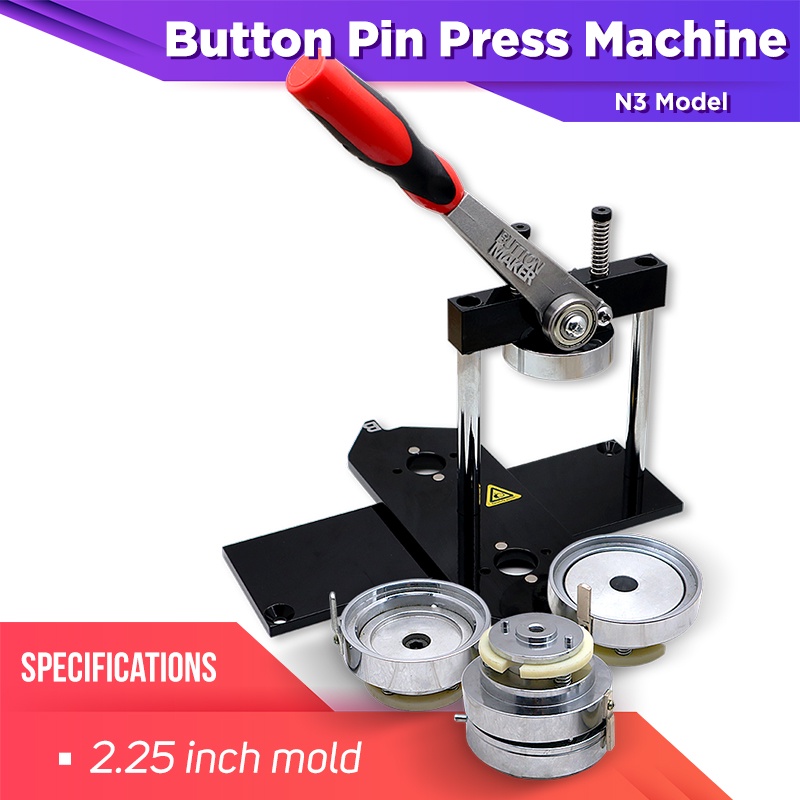 ( PROMO PACKAGE ) QUAFF Button Pin Press Swing Type Machine N3 Model ...