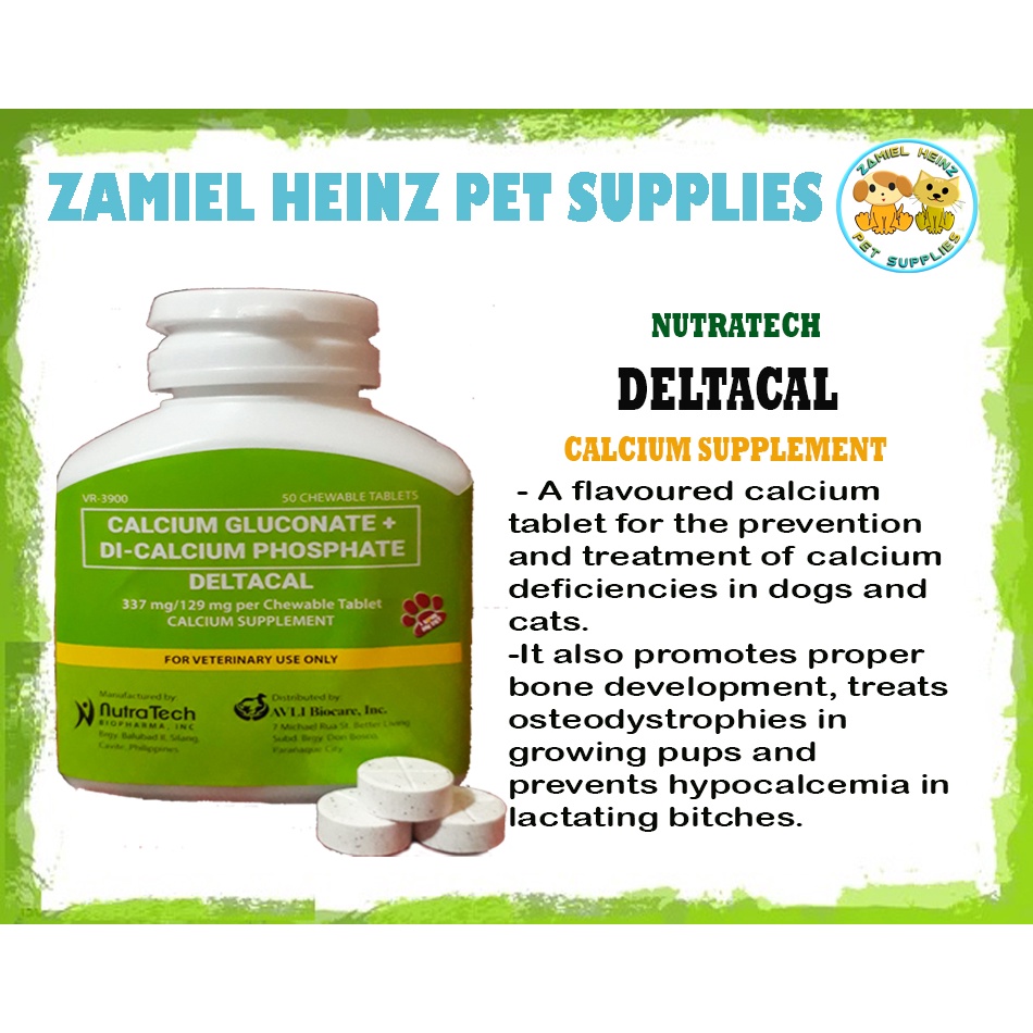 DELTACAL 50 tablets (Calcium Gluconate + DI-Calcium Phospate) | Shopee ...