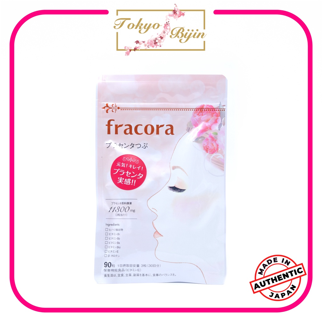 FRACORA WHITEST PLACENTA 11300MG (90 CAPSULES) | TOKYO BIJIN | Shopee ...