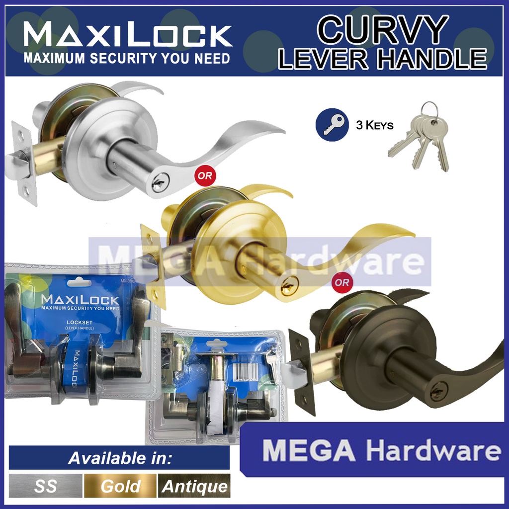 MAXILOCK Door Knob Keyed Entry Lockset / Single or Double Deadbolt ...