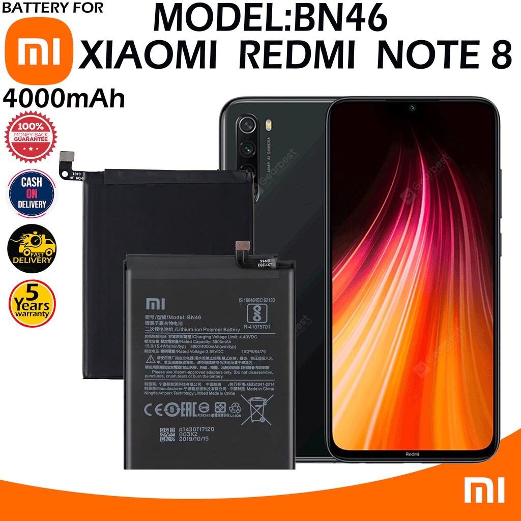 Redmi Note 8/Note 8T Redmi 7 Battery Model BN46 High Quality Capacity ...