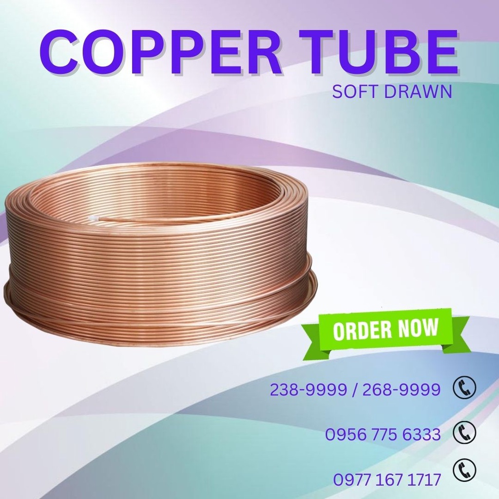 Copper Tube 1/4" Softdrawn 0.022 x 15m 50ft | Shopee Philippines