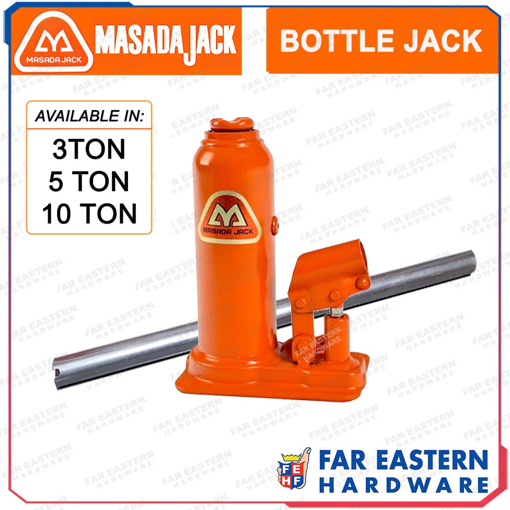 MASADA Hydraulic Bottle Jack 3T 5T 10T Ton Made in Japan | Shopee ...