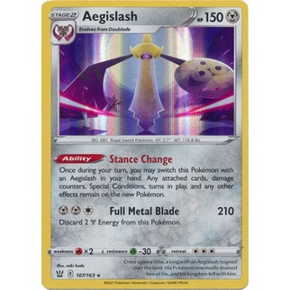 Aegislash - 107/163 - Holo Rare | POKEMON TCG: Battle Styles | Shopee ...