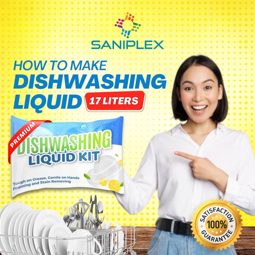 Saniplex Premium Dishwashing Liquid Kit 17-18 Liters Yield With Power ...