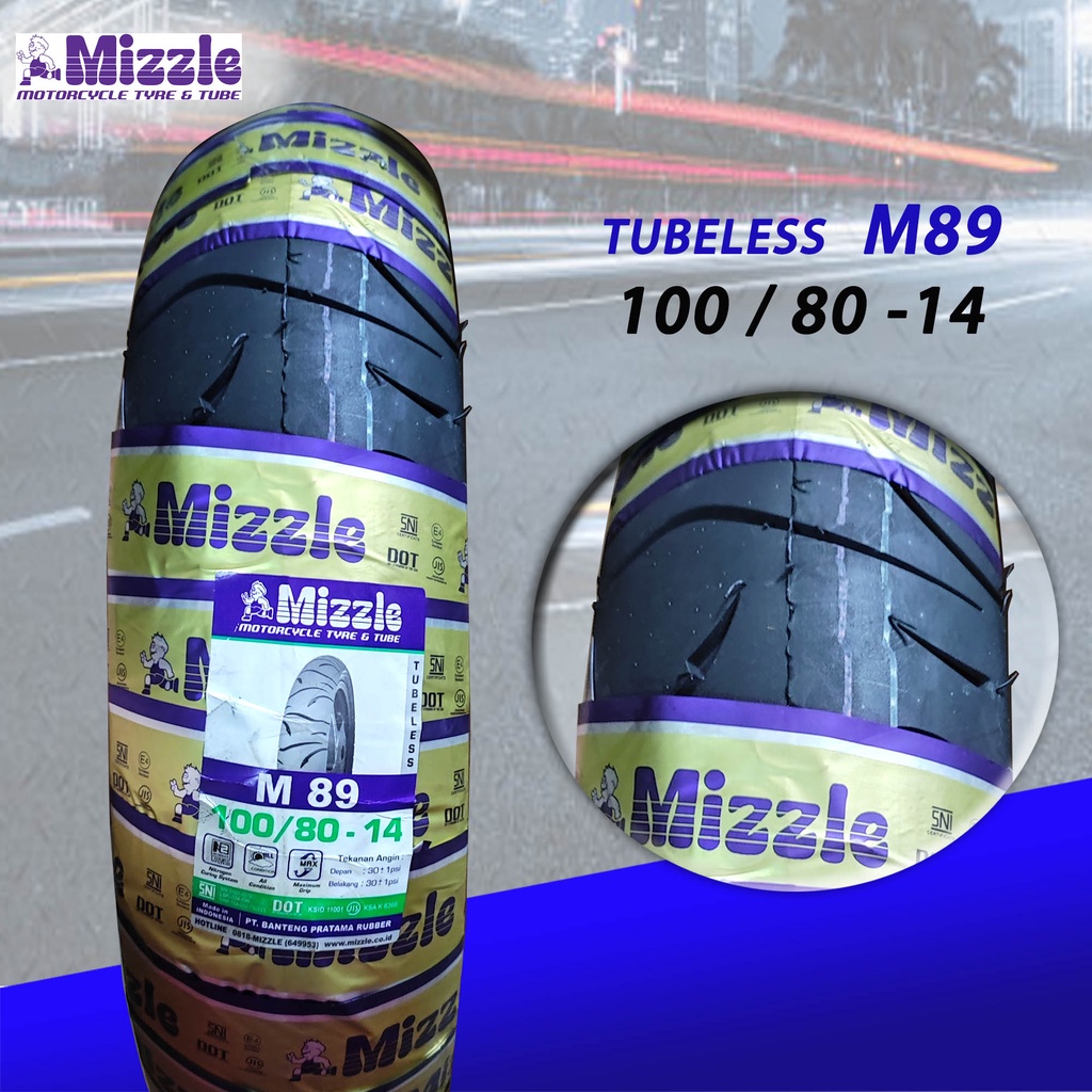 MIZZLE Tubeless Tires R14 M-89 / Vireo ( 80/80-14 , 80/90-14 , 90/80-14 ...