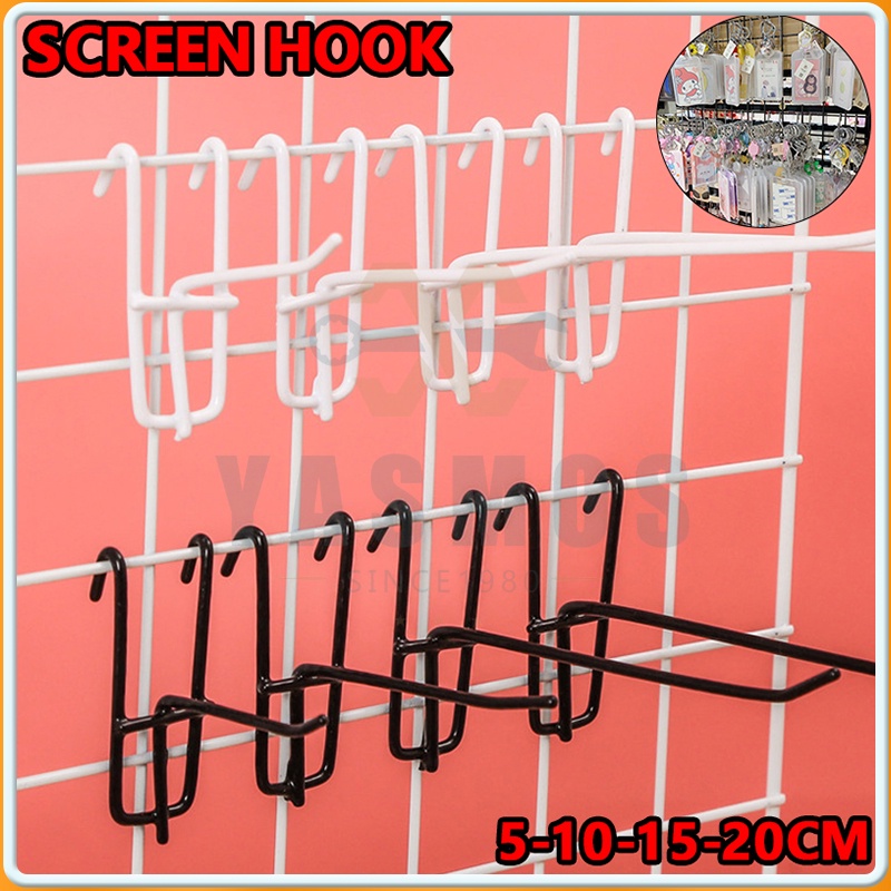 Plastic Coated Metal screen hook Black / White(5cm-20cm) 1PC | Shopee ...