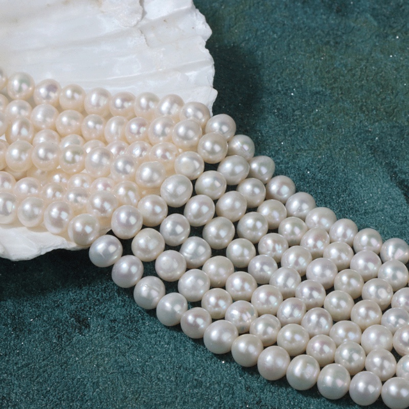 Spot wholesale 6-7mm punch natural fresh water pearl semi-finished ...