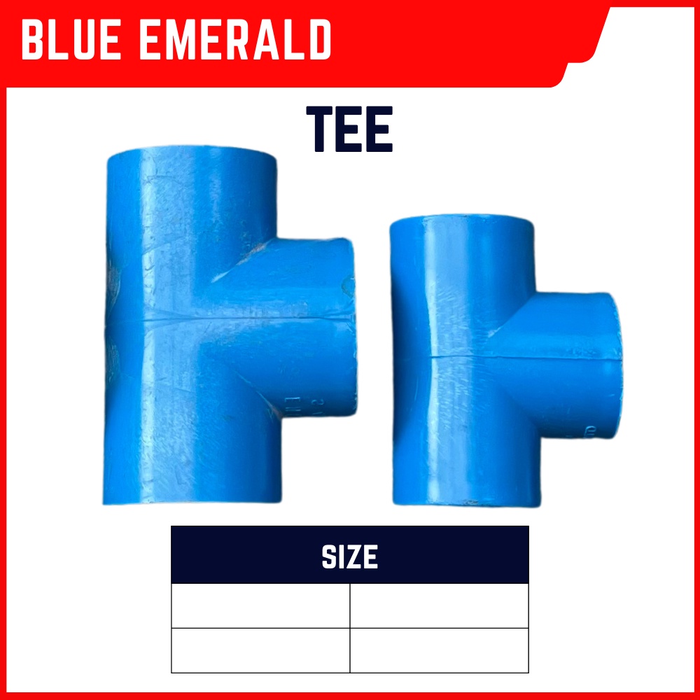 Blue Emerald Tee (Available Size: 1.25",1.5" and 2") PVC Fittings Sold ...