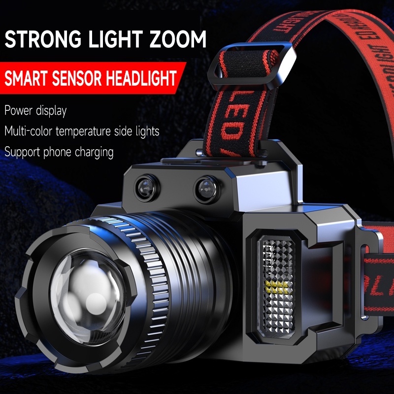 Headlight Flashlight Rechargeable Waterproof Headlamp for FIshing ...