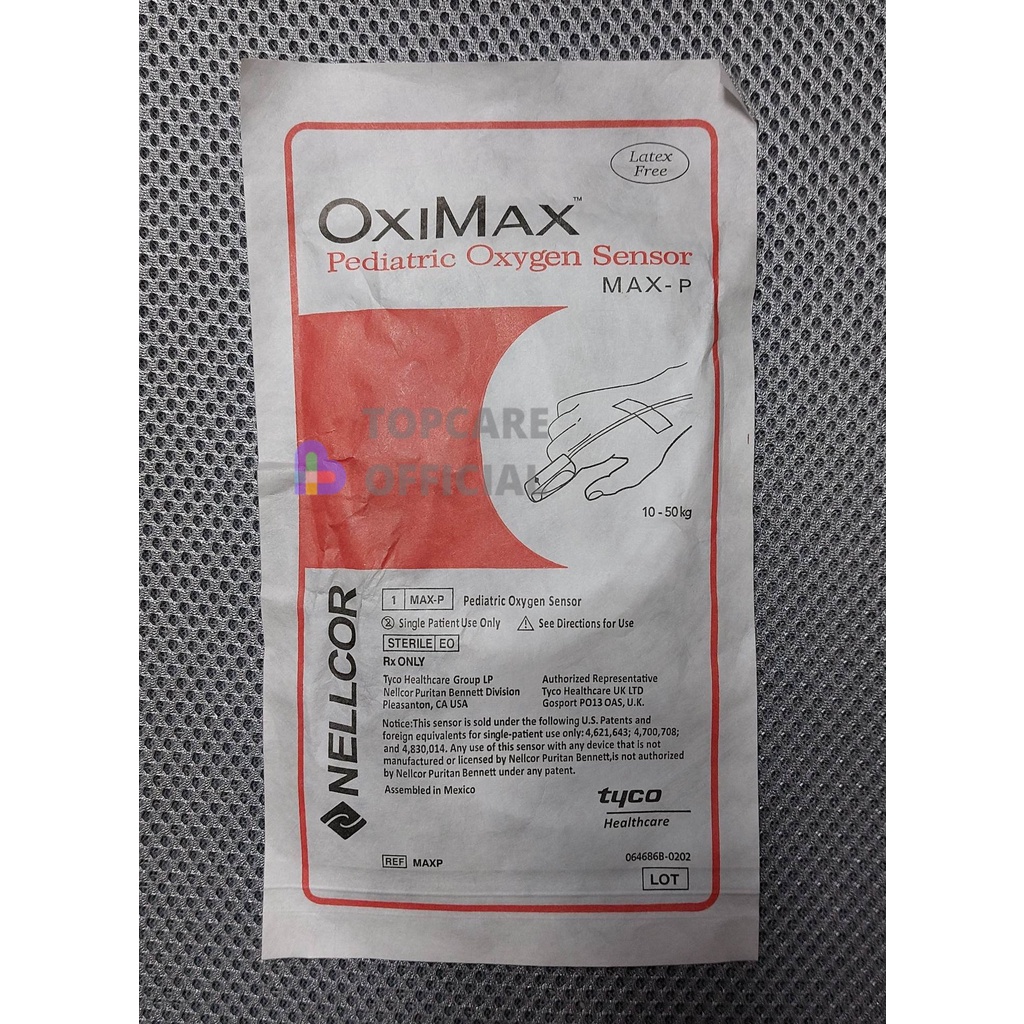 OXIMAX Pediatric Oxygen Sensor MAX- P | Oxisensor Sensor Pedia, OXIMAX ...