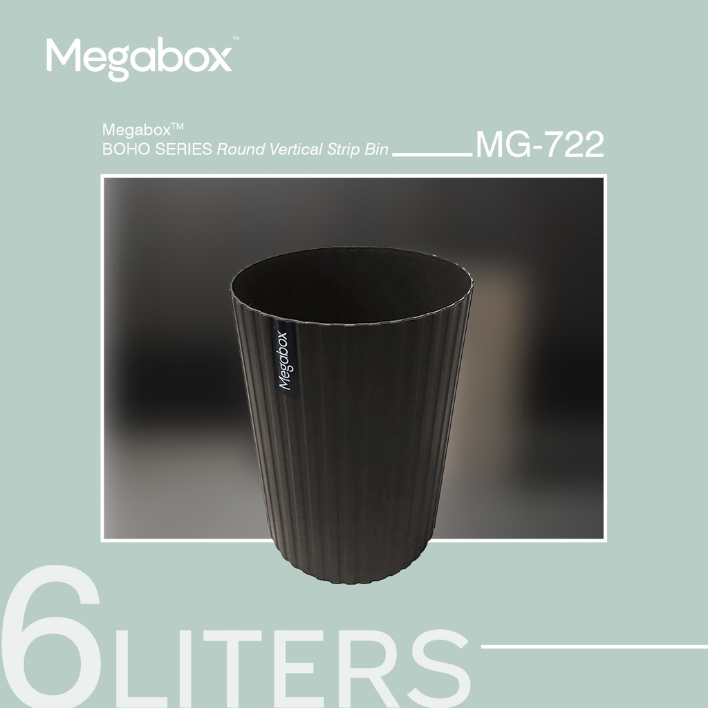Megabox MG 722 Round Waste Can 6L | Shopee Philippines