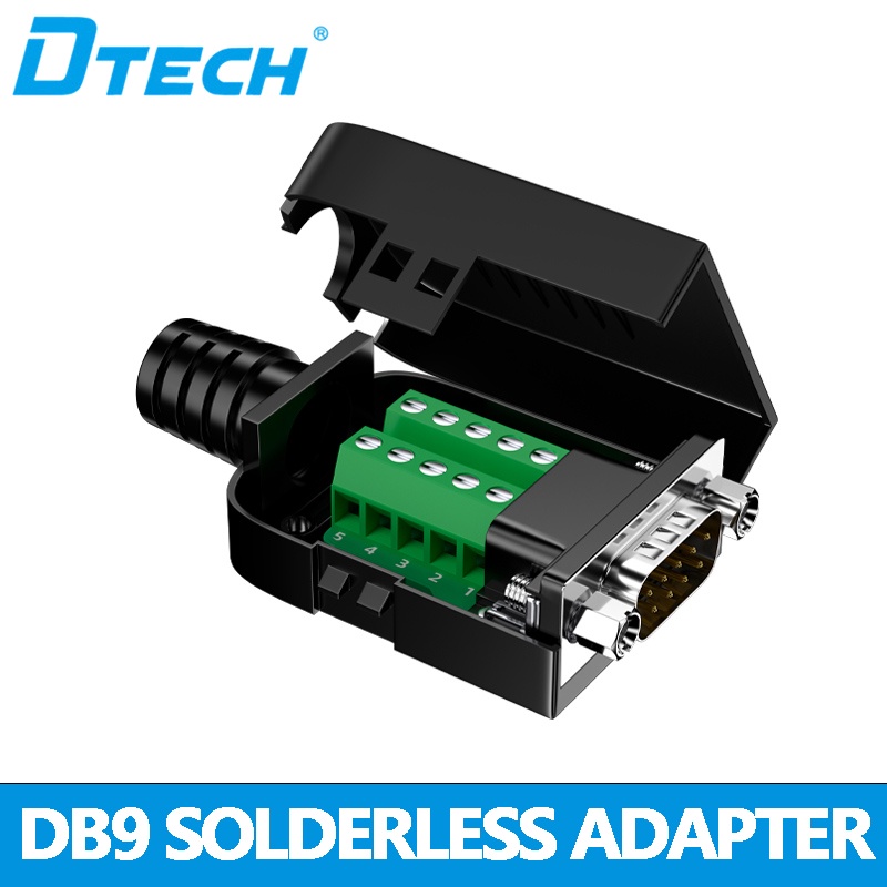 DTECH RS232 Serial Port Solder-Free 485 Plug Joint DB9 Pin Head COM 232 ...