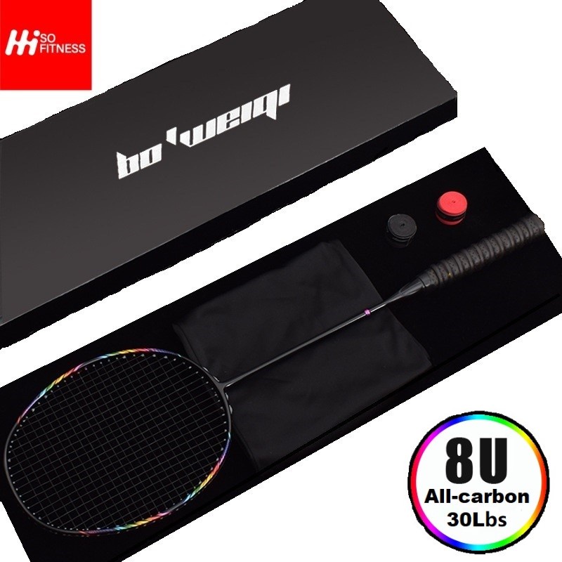 Professional Badminton Racket Titanium Alloy Ultra Light Full Carbon ...