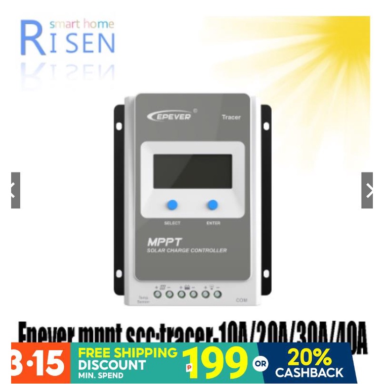 EPEVER MPPT Solar Charge Controller 12V/24V/48V | Shopee Philippines