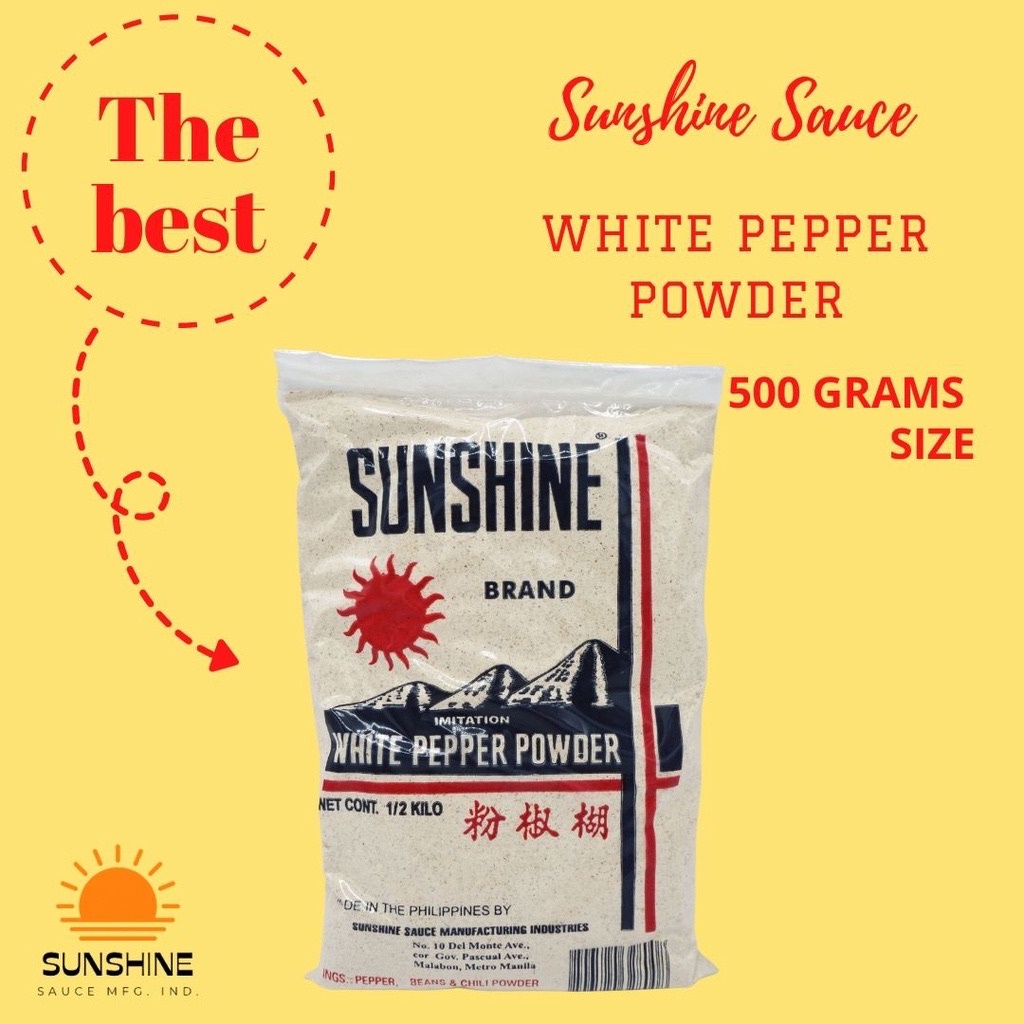 Sunshine White Pepper Powder - 500 g [Premium Quality] Wholesale / BULK ...
