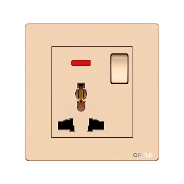 OPPLE 1 Way Universal Square Switched Socket 1 Gang 2 Gang 4 Gang with ...