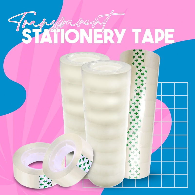 Stationery Transparent Clear Adhesive Tape 8 Rolls | Matching belt ...