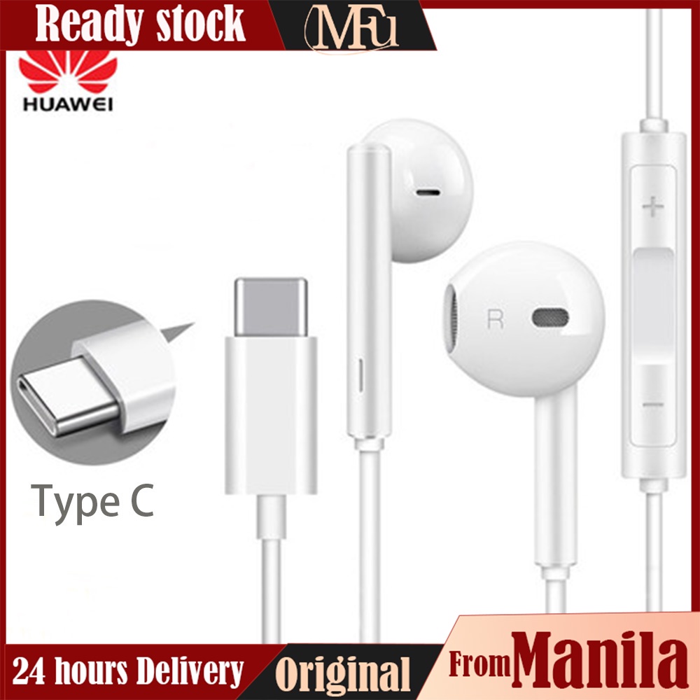 Wired Type-C Earphone USB In Ear Hearphone Headset With Mic Mate Honor ...