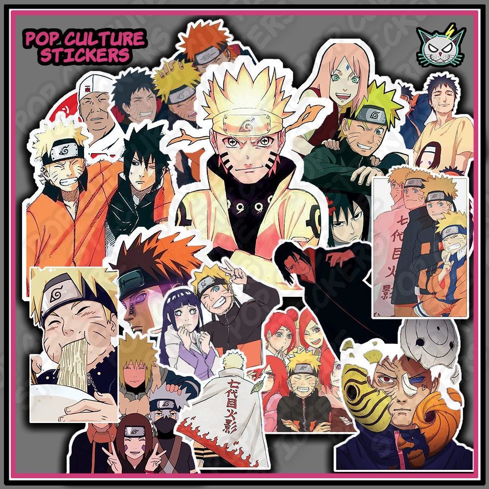 Anime - Cute Naruto Essentials - Vinyl Stickers (15pcs) Tumbler.Helmet ...