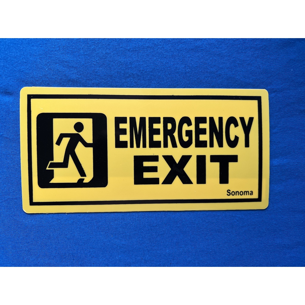 D-Mart High Impact Plastic Signage 4x8 inches Emergency Exit Signages ...
