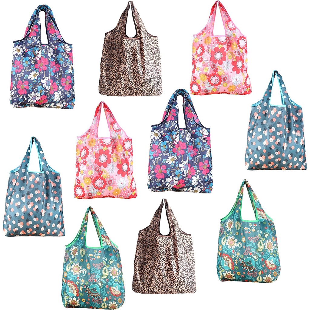 Reusable Foldable Grocery Shopping Bag Machine Washable Groceries Bags ...