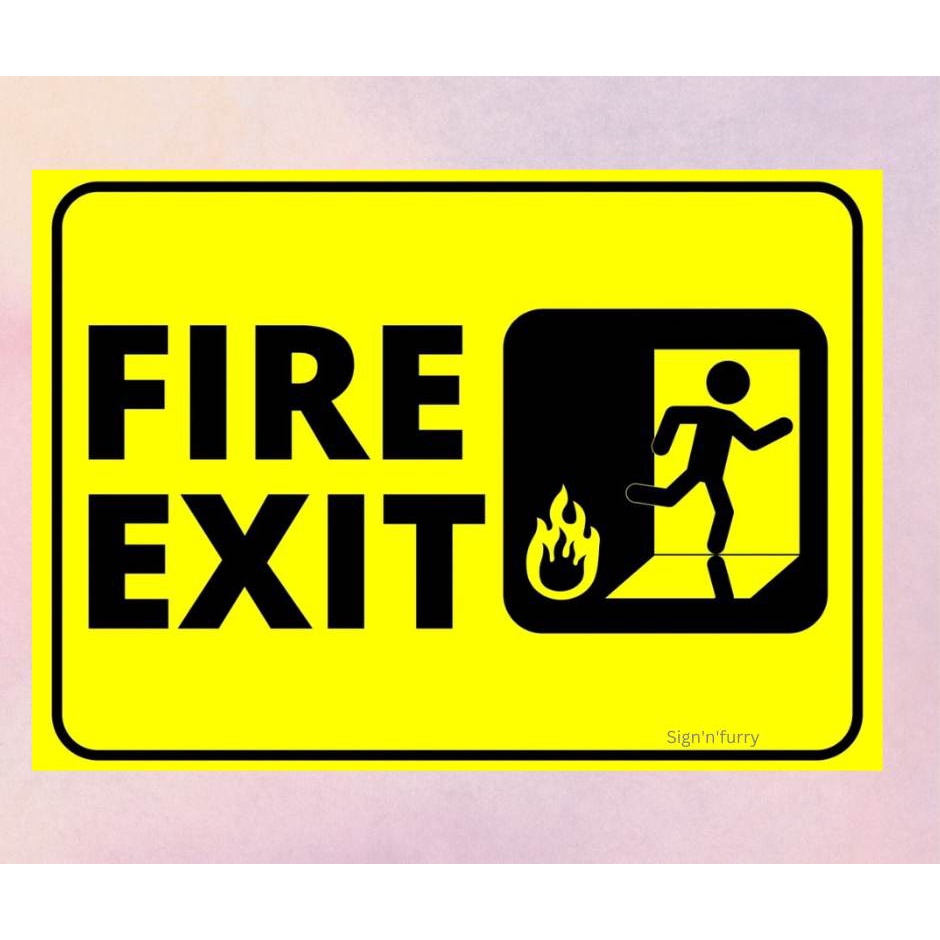 FIRE EXIT SIGNAGE A4 SIZE | Shopee Philippines