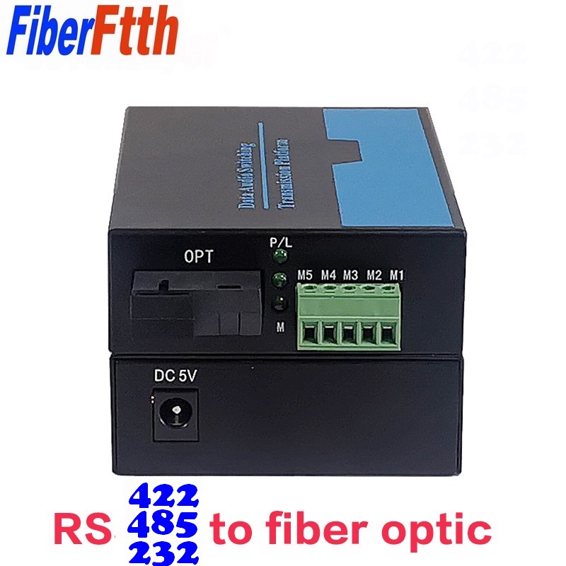 RS485 RS422 RS232 to Optic Fiber Modem Singlemode SC 20km RS485 to ...