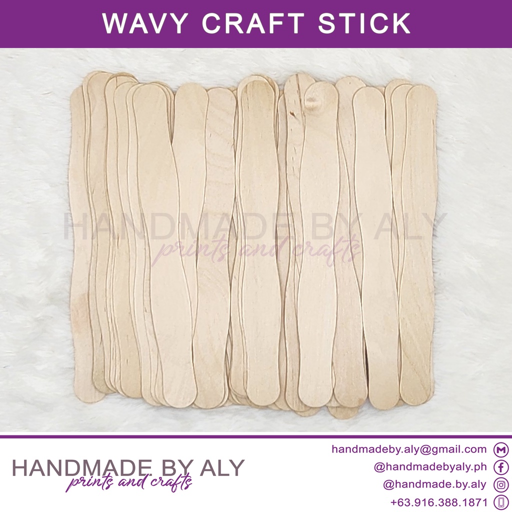 wavy wooden craft stick for fan invitation | Shopee Philippines
