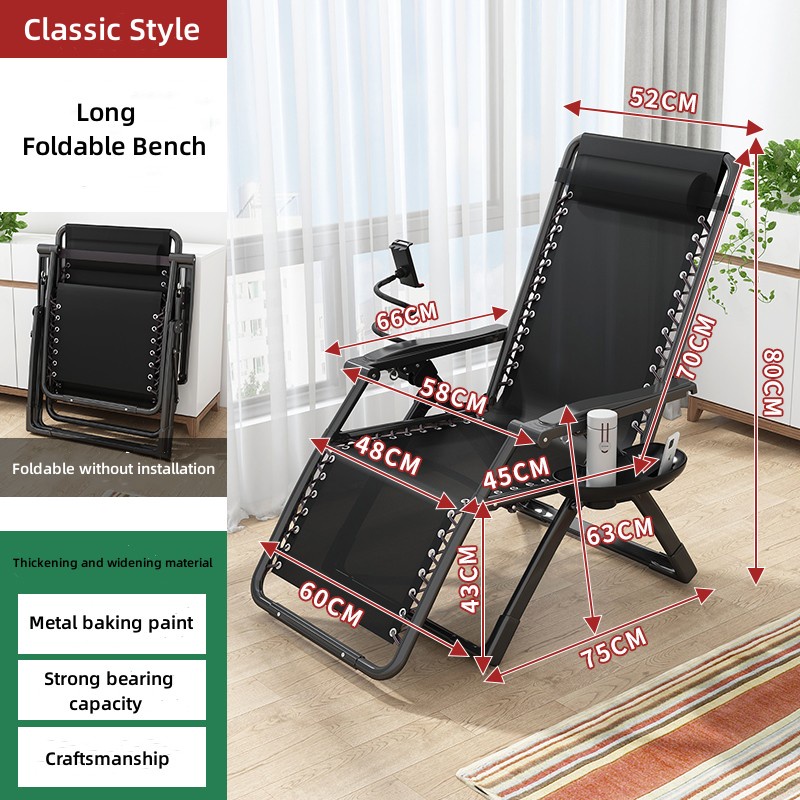 Folding Chair Luxury Lounge Chair Rattan Recliner Chair 5 Gears ...