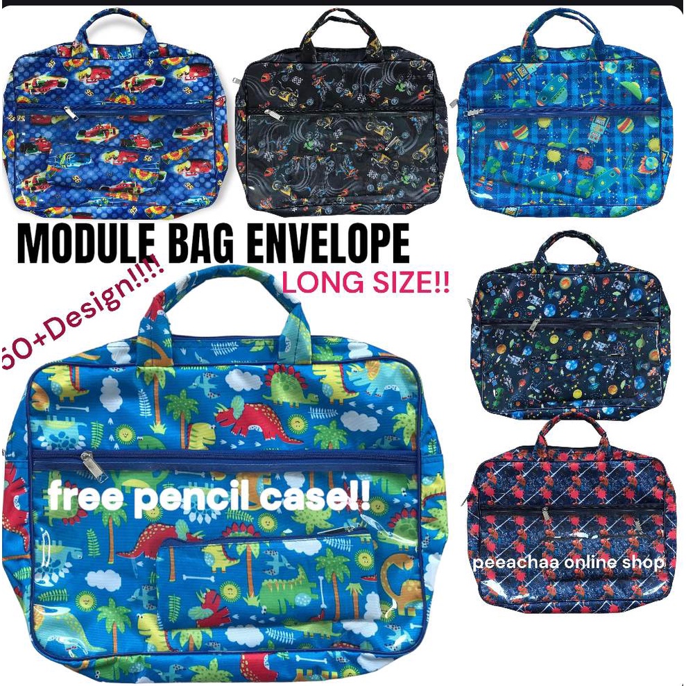 Printed module bag for boys and girls long size envelope portfolio ...