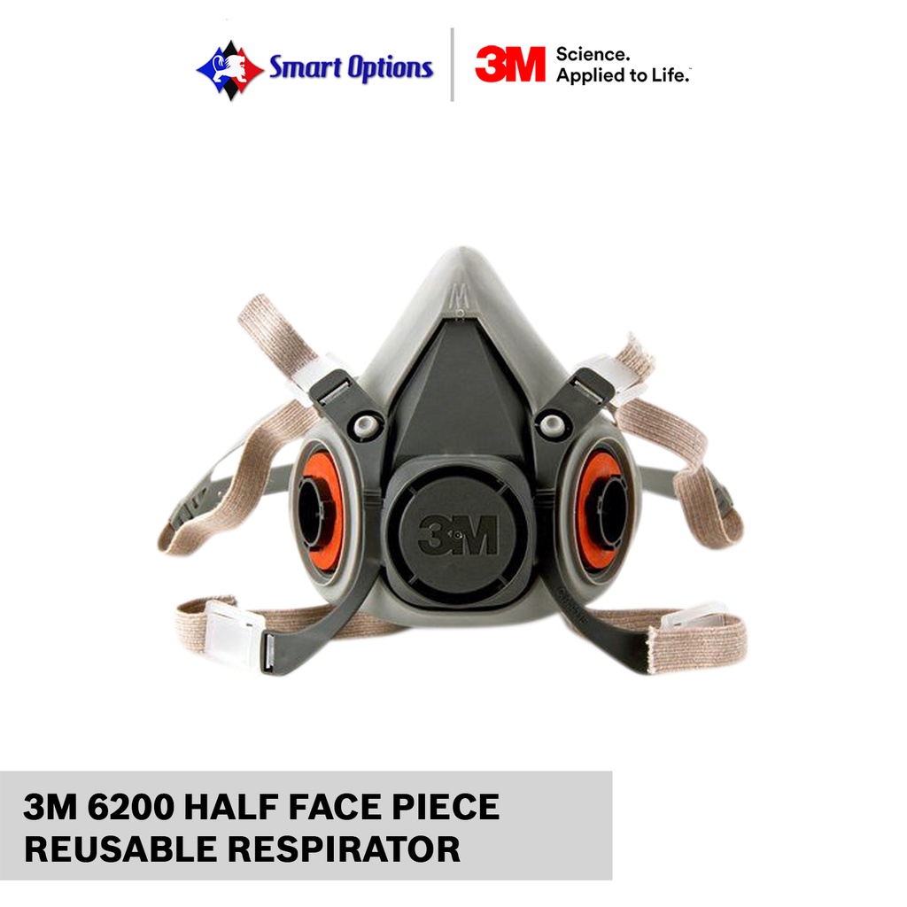 3M 6200 HALF PACEPIECE REUSABLE RESPIRATOR (MEDIUM) | Shopee Philippines