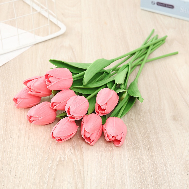 1pcs mini artificial tulip 5 pieces/10 pieces for wedding, home life ...