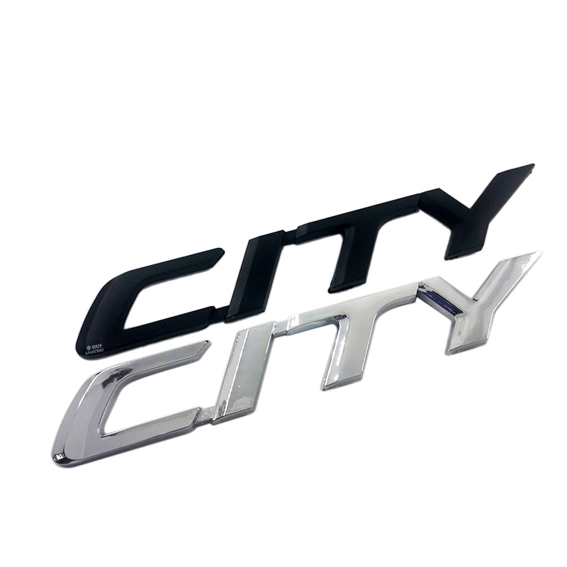 1 x ABS Chrome Black New CITY Letter Logo Car Auto Rear Trunk Lid ...