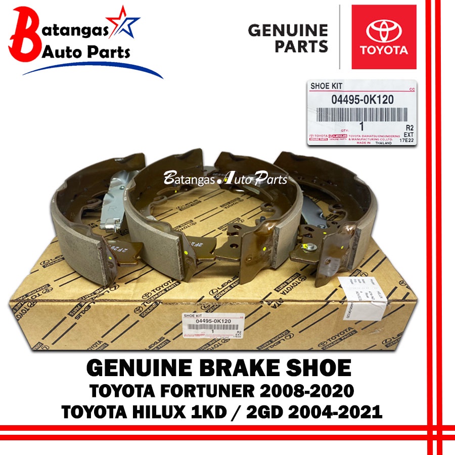 GENUINE BRAKE SHOE TOYOTA FORTUNER 2005-2021 / HILUX 1KD 2GD 2004-2021 ...